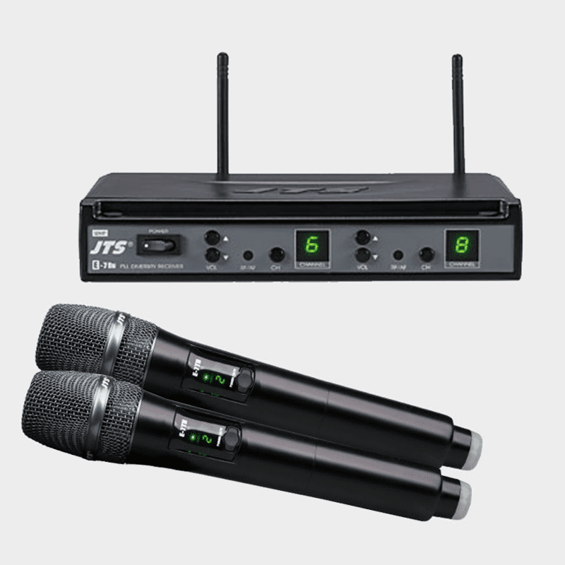 JTS E7DU wireless dual handheld mic system – PQSound