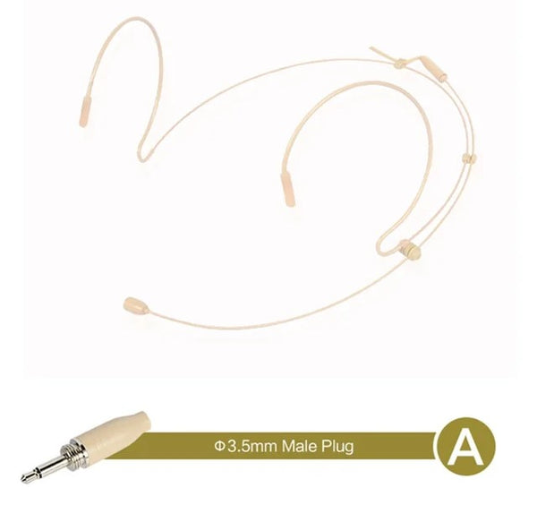 Microphone double earhook headset mic 3.5 Mono Jack with thread – PQSound