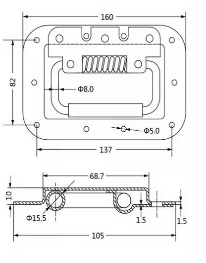 Heavy-Duty Spring-Loaded Handle, 8mm – PQSound